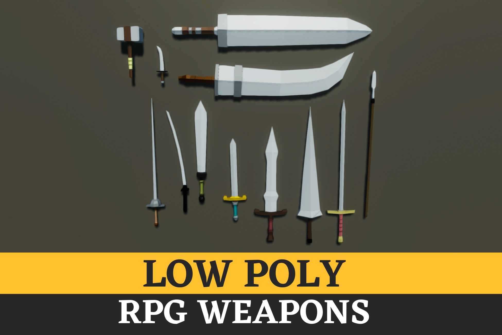 Low Poly Weapons: RPG Swords | 3D Weapons | Unity Asset Store