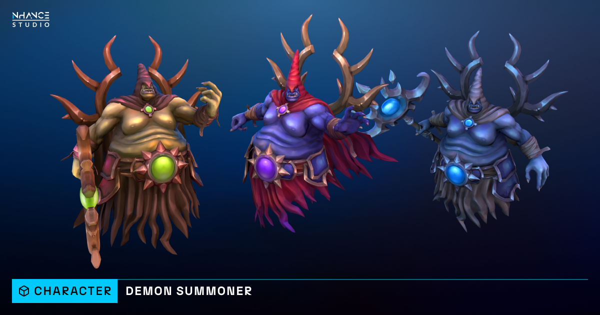 Stylized Demon Summoner | 3D Characters | Unity Asset Store