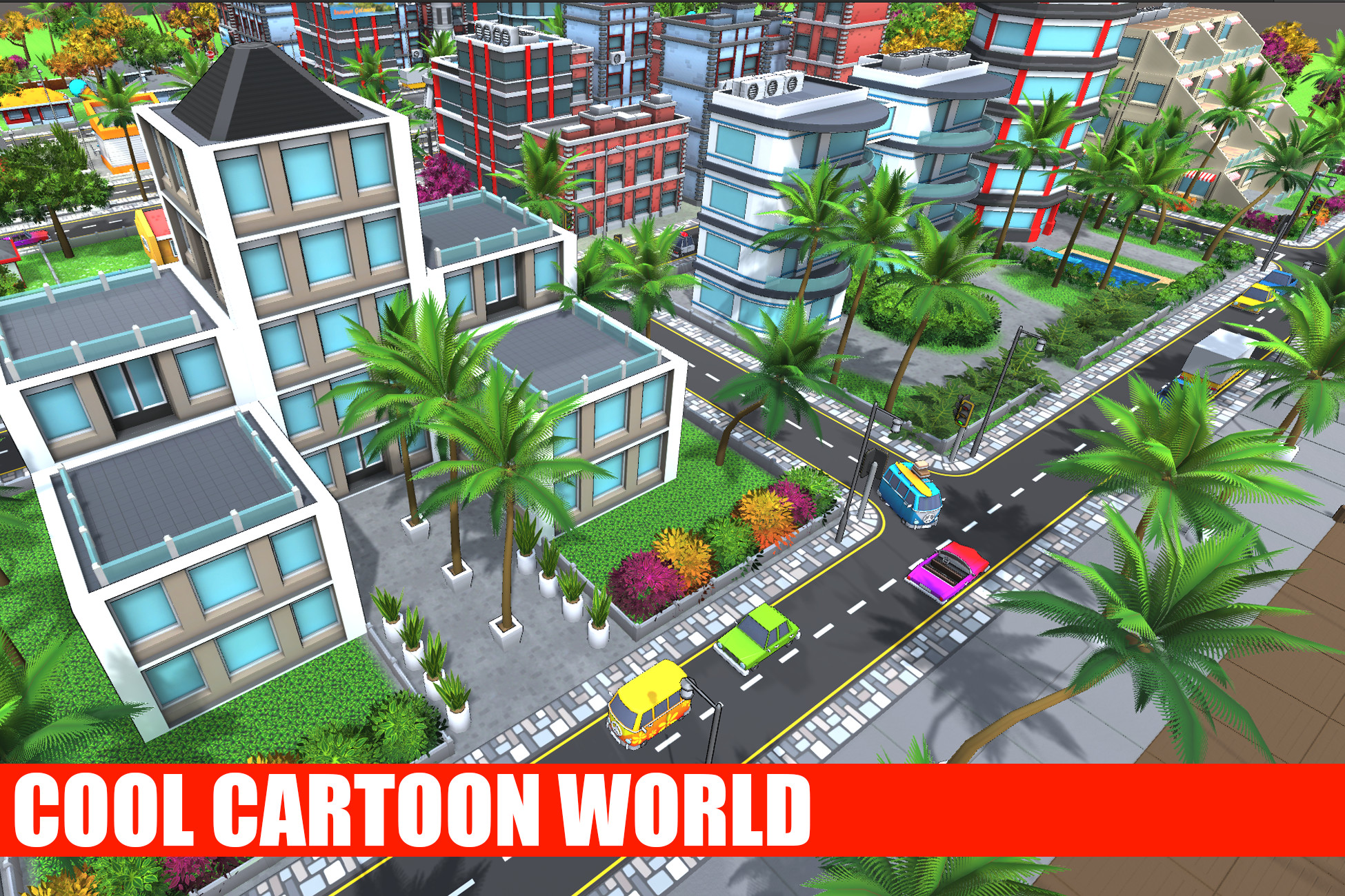 Cool Cartoon World - Low Poly, Modular Asset Pack | 3D Urban | Unity ...