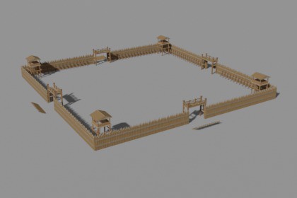 Low Poly Wooden Fort | Game Content Shopper – Unity Asset Store™ Sales ...