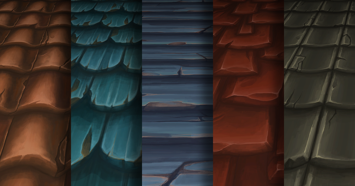 Handpainted Roof Vol 01 | 2D Tiles | Unity Asset Store