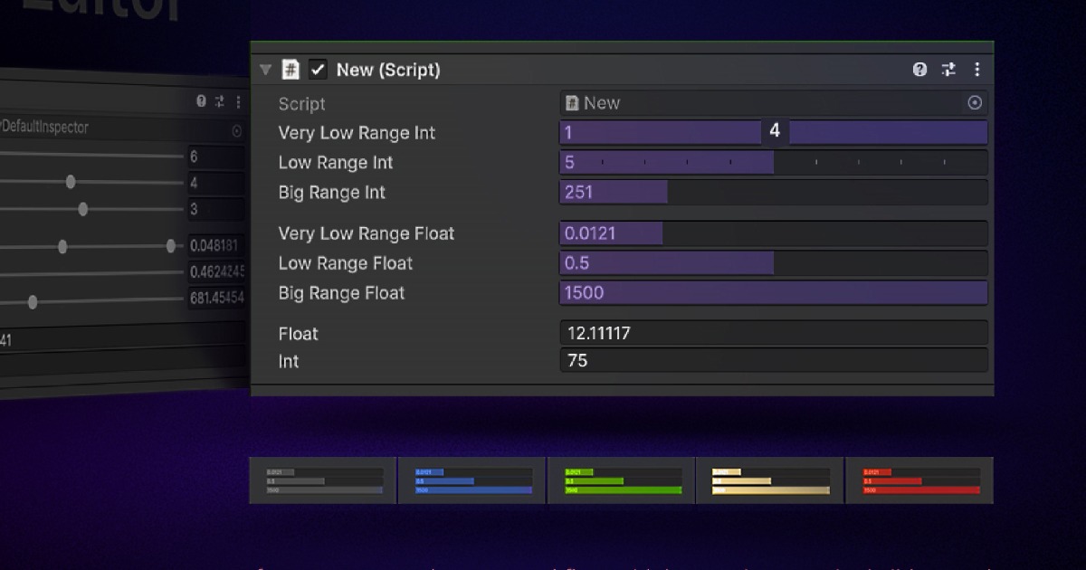 Editor Rework — Numeric fields and sliders | GUI Tools | Unity Asset Store