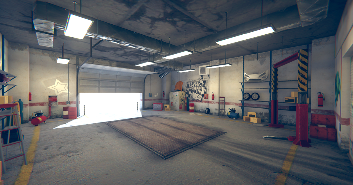 PBR Private garage | 3D Environments | Unity Asset Store