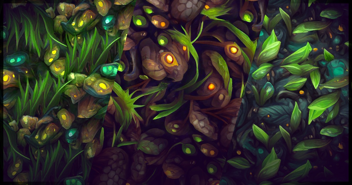 Grass Magic Forest Floor: 10 Textures (Hand-painted, Seamless ...