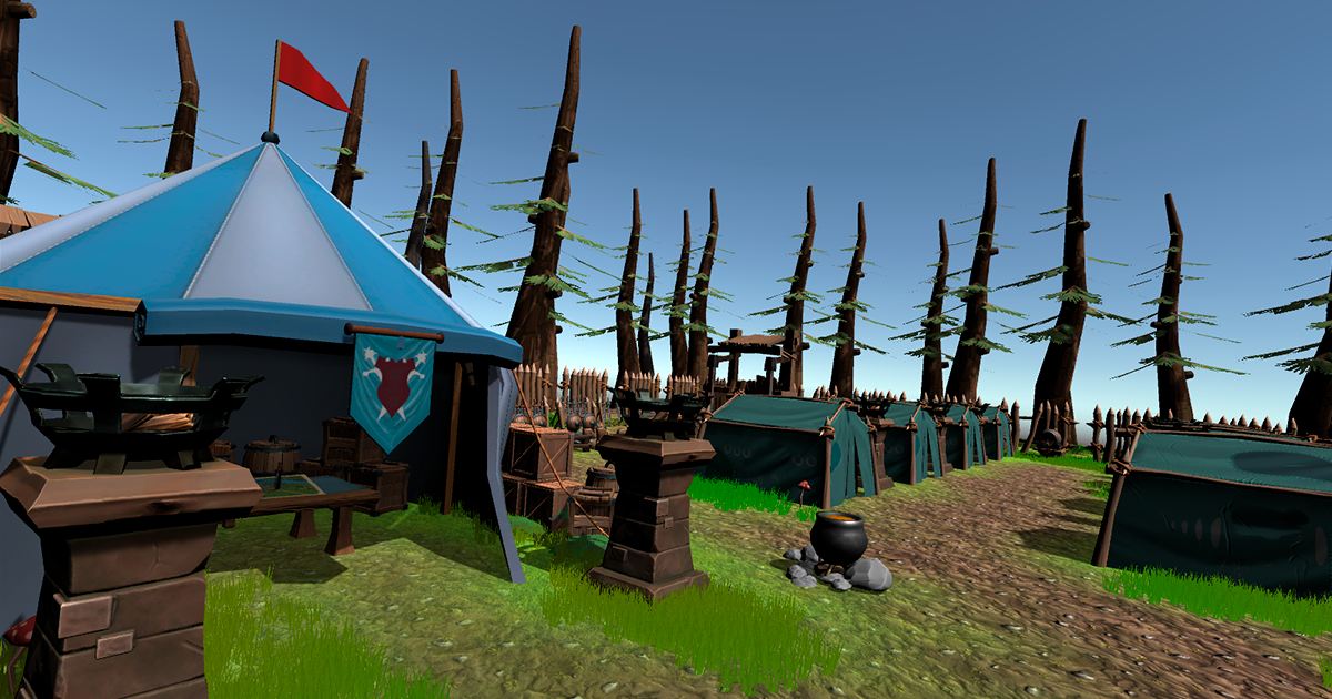 Stylized Medieval Camp | 3D Fantasy | Unity Asset Store