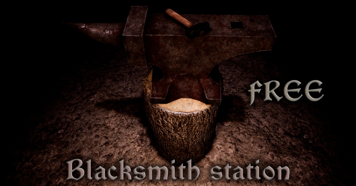 Small Blacksmith Station | 3D Furniture | Unity Asset Store