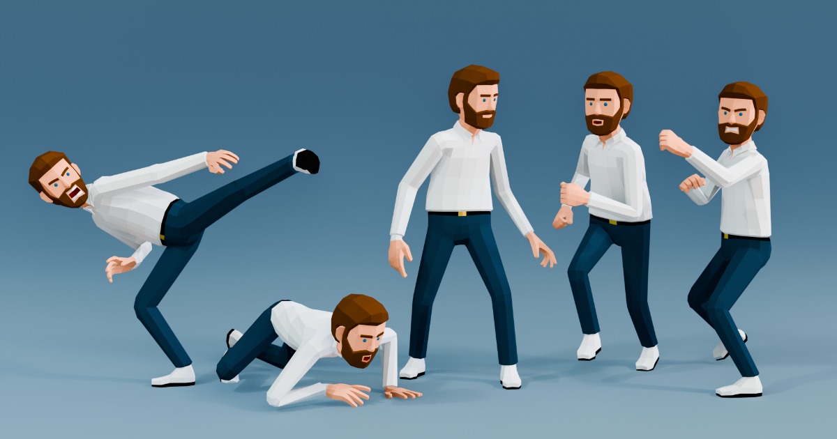 Bearded Man Low-poly stylized | 角色 | Unity Asset Store