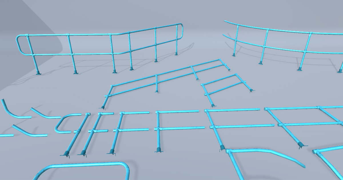 Modular Handrails | 3D 소품 | Unity Asset Store