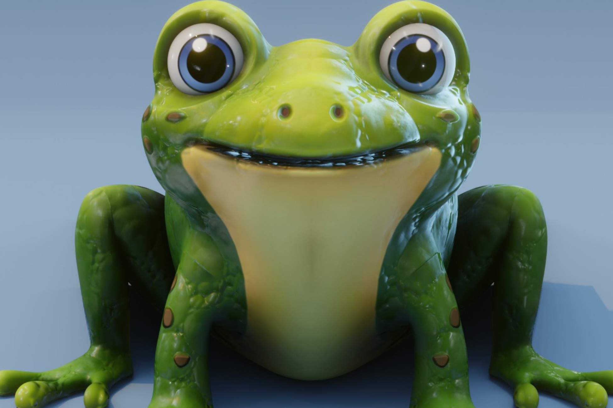 Cartoon Frog with Facial Expressions and 12 Animations 3D Model | 3D ...