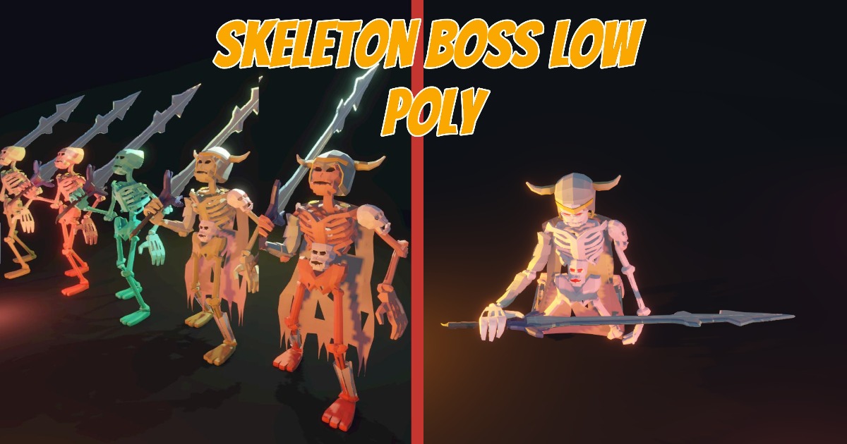 Skeleton Boss - Low Poly | 3D Creatures | Unity Asset Store