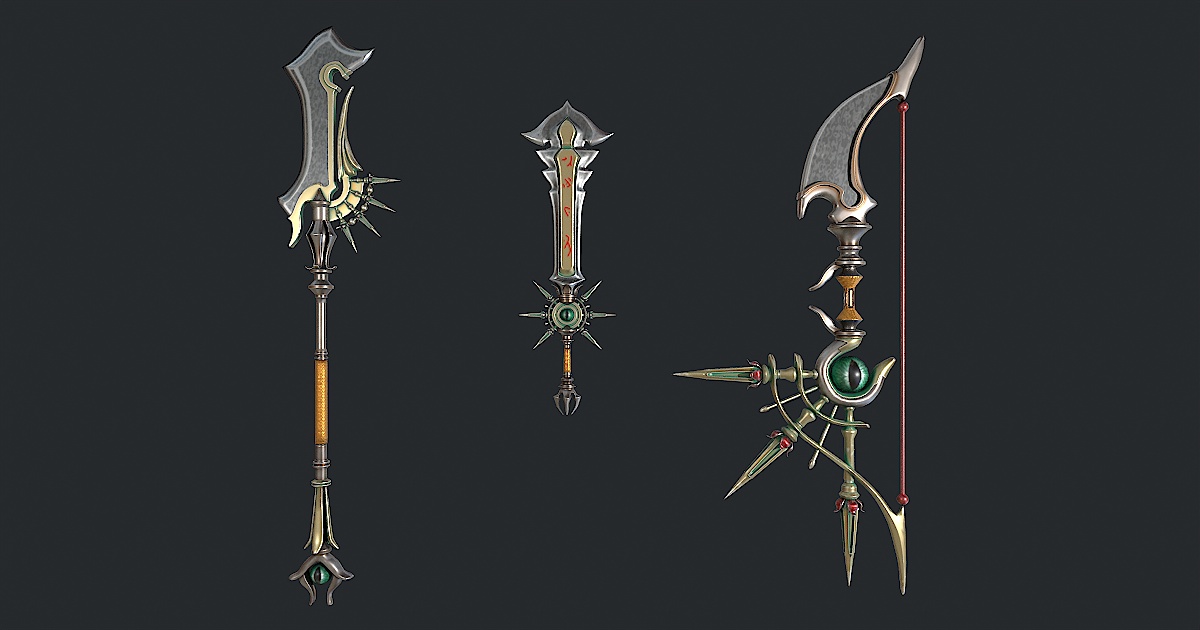 Fantasy_weapon 3d model | 3D Weapons | Unity Asset Store