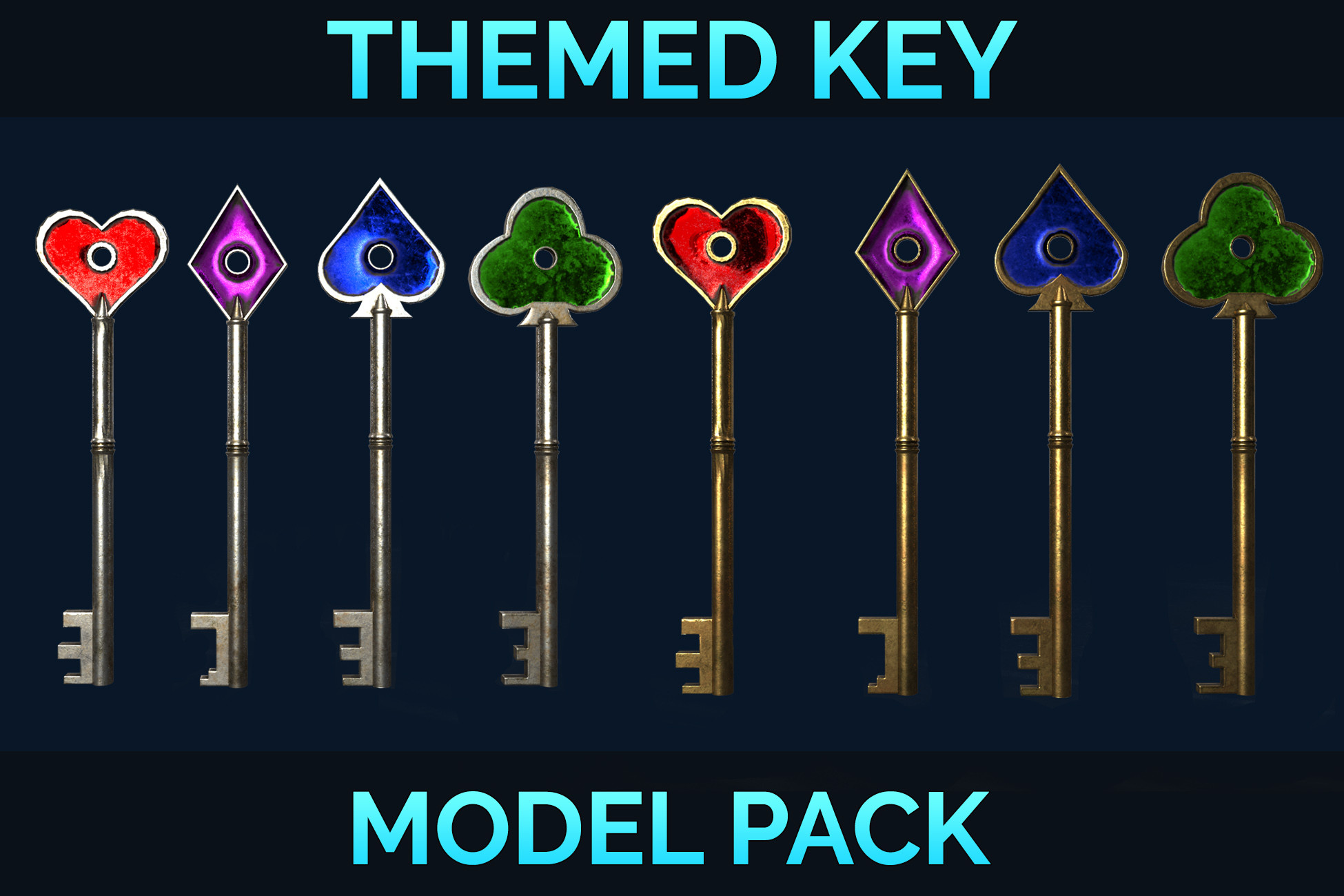 PBR Themed Key Model Pack | 3D Props | Unity Asset Store