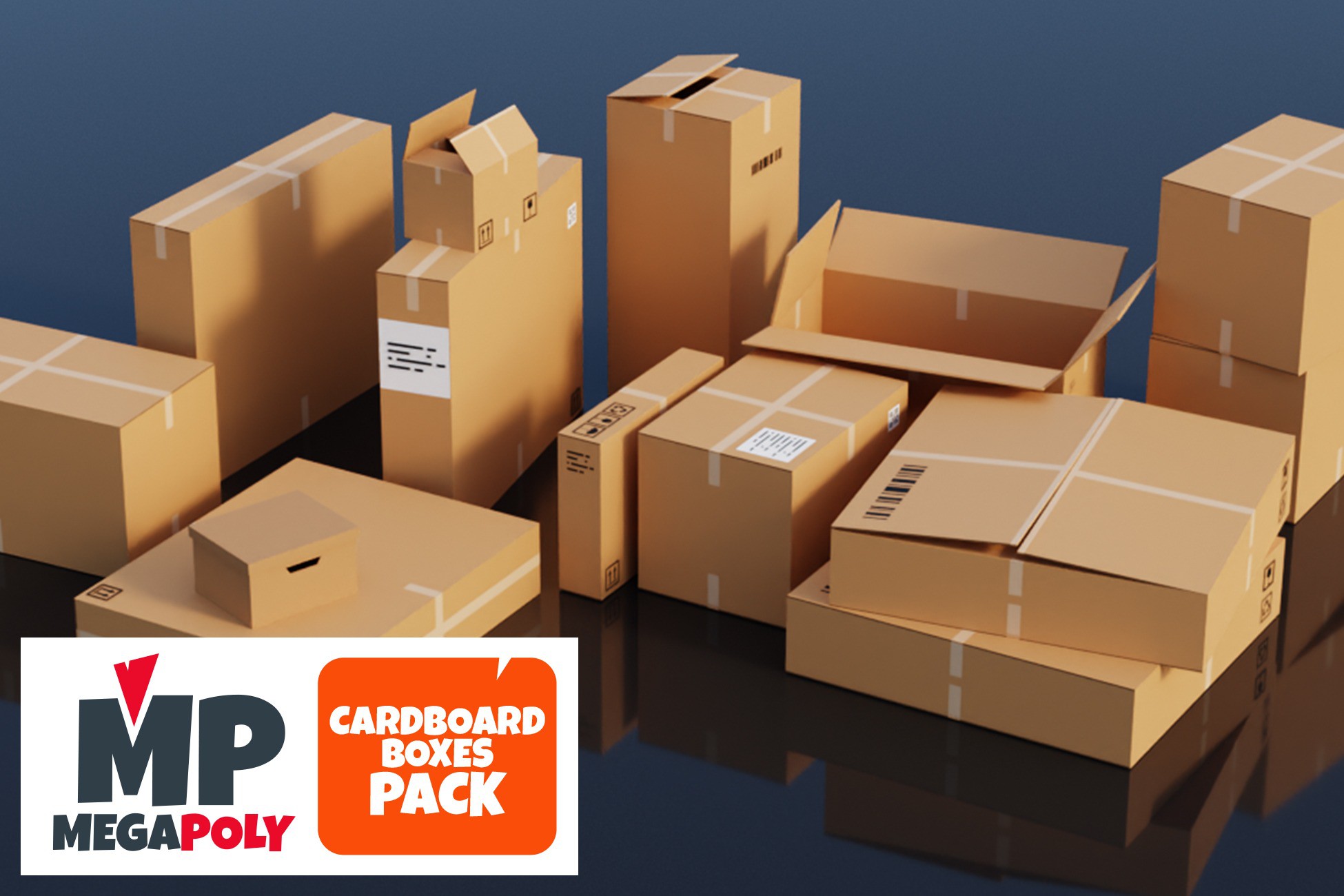 Megapoly.Art - Cardboard Boxes Pack | 3D Props | Unity Asset Store