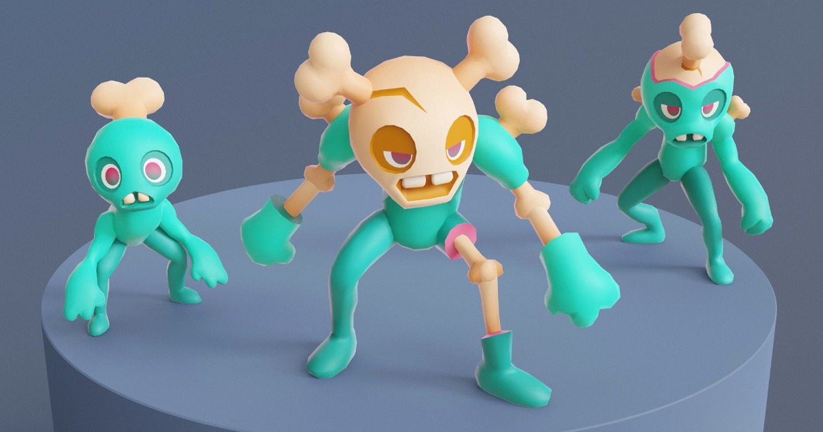 Zombie Characters - Skully | 3D Creatures | Unity Asset Store