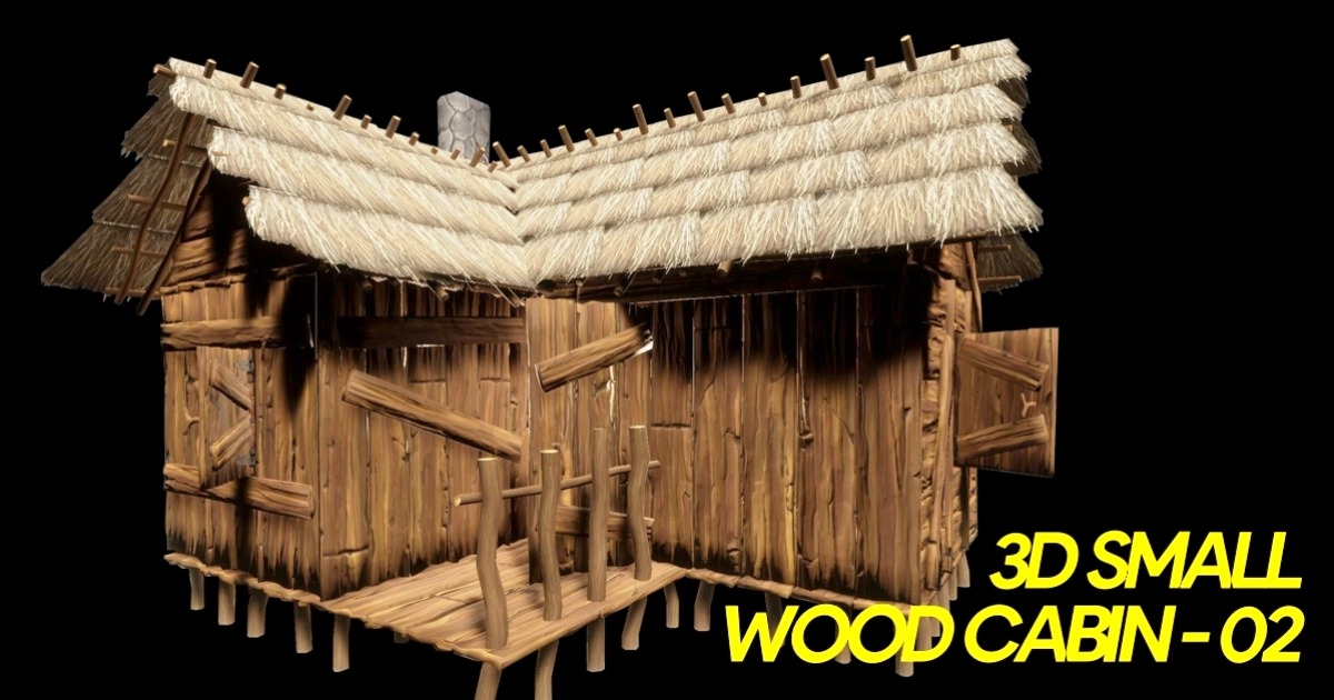 3D Small Wood Cabin - 02 | 3D Fantasy | Unity Asset Store