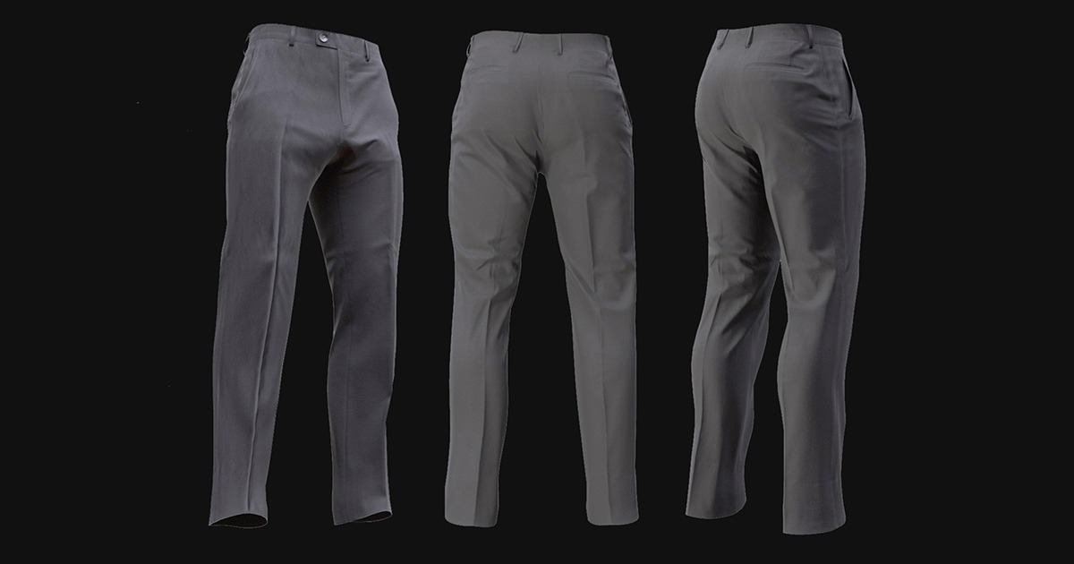 32 Business Pants - Male/Female - Rigged Humanoid Skeleton | 3D ...