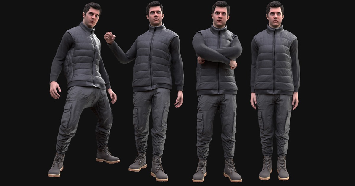 Man in Autumn Outfit 11 - Rigged | 3D 캐릭터 | Unity Asset Store