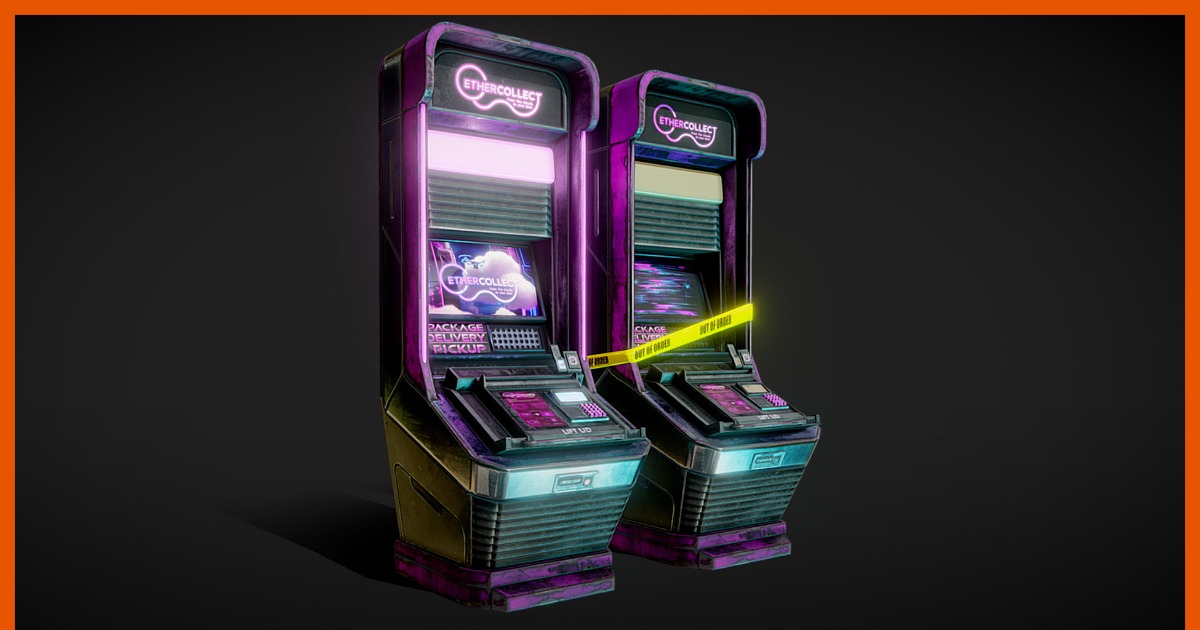Cyberpunk Mail Machine | 3D Electronics | Unity Asset Store
