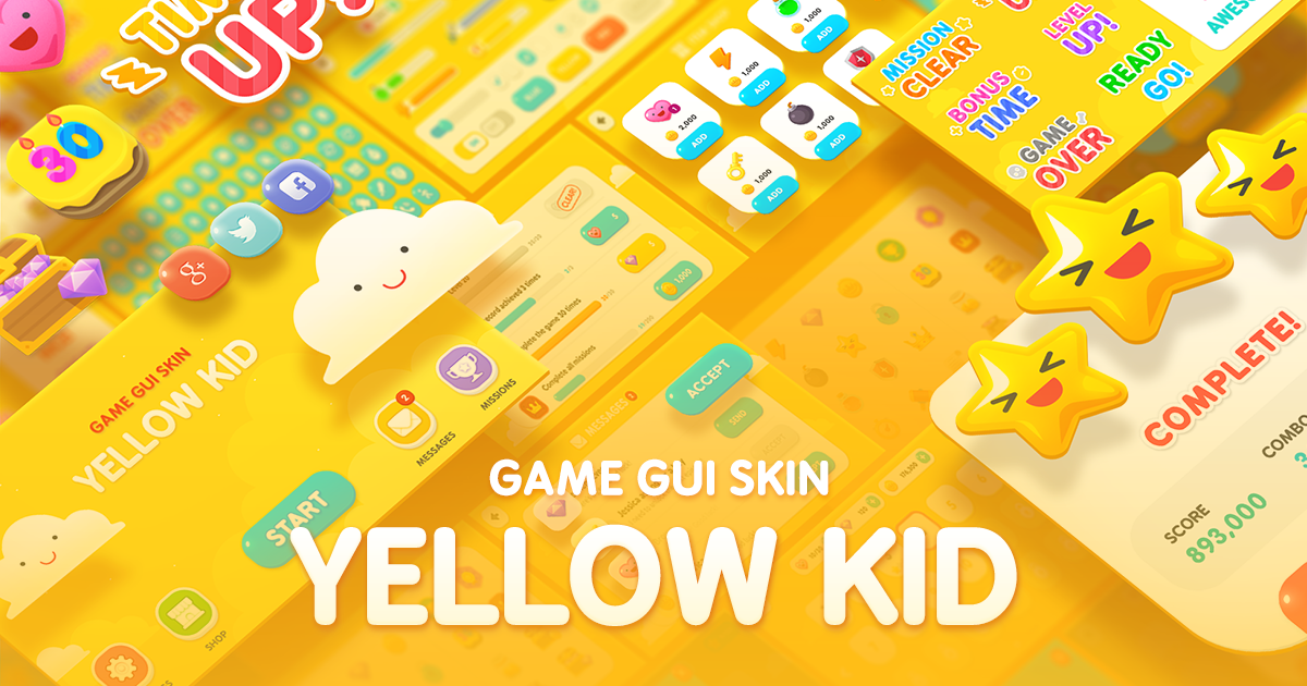 GUI - Yellow Kid | 2D GUI | Unity Asset Store