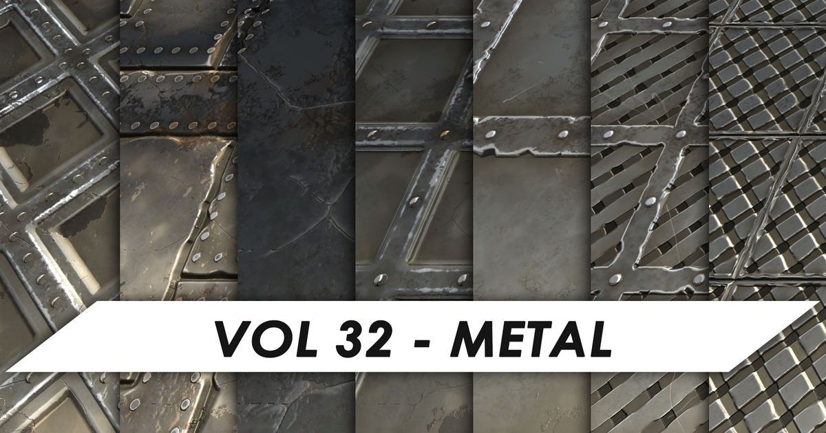 Hand Painted Textures - Vol 32 - Metal | 2D Textures & Materials ...