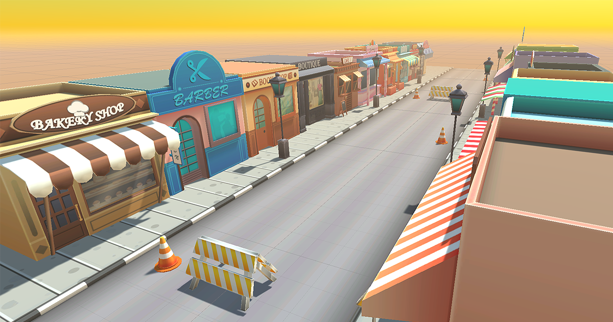 Low Poly Cartoon Market pack | 3D Urban | Unity Asset Store