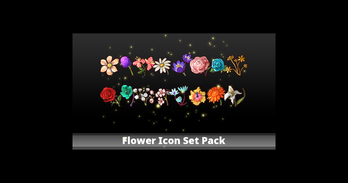 Flower Icon Set Pack | 2D Icons | Unity Asset Store