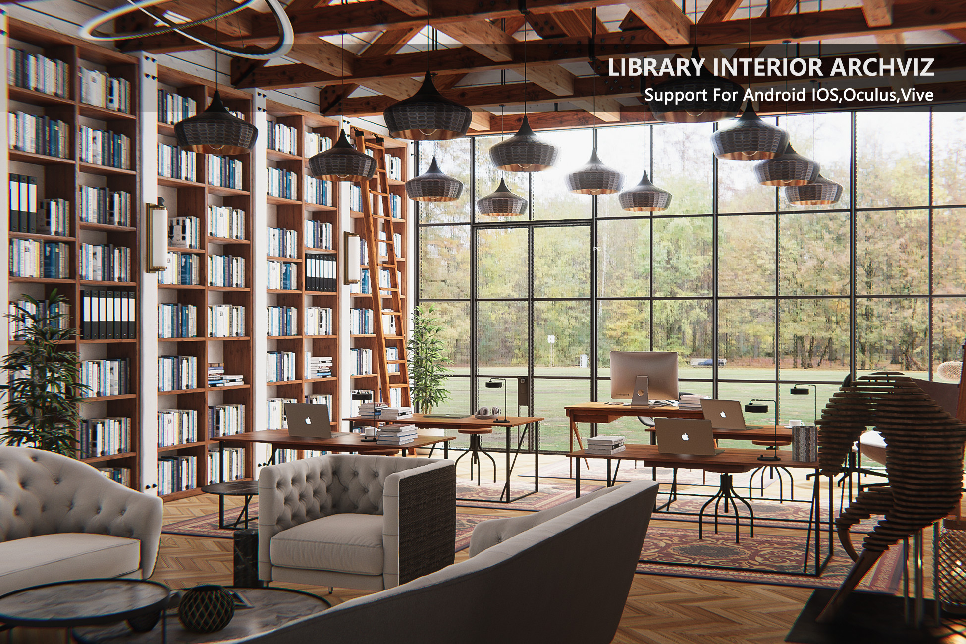 Library Interior Archviz | 3D Urban | Unity Asset Store