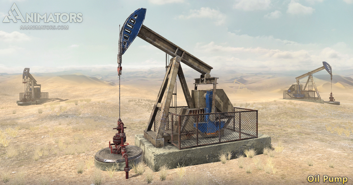 Low Poly Oil Pump Pack | 3D Industrial | Unity Asset Store