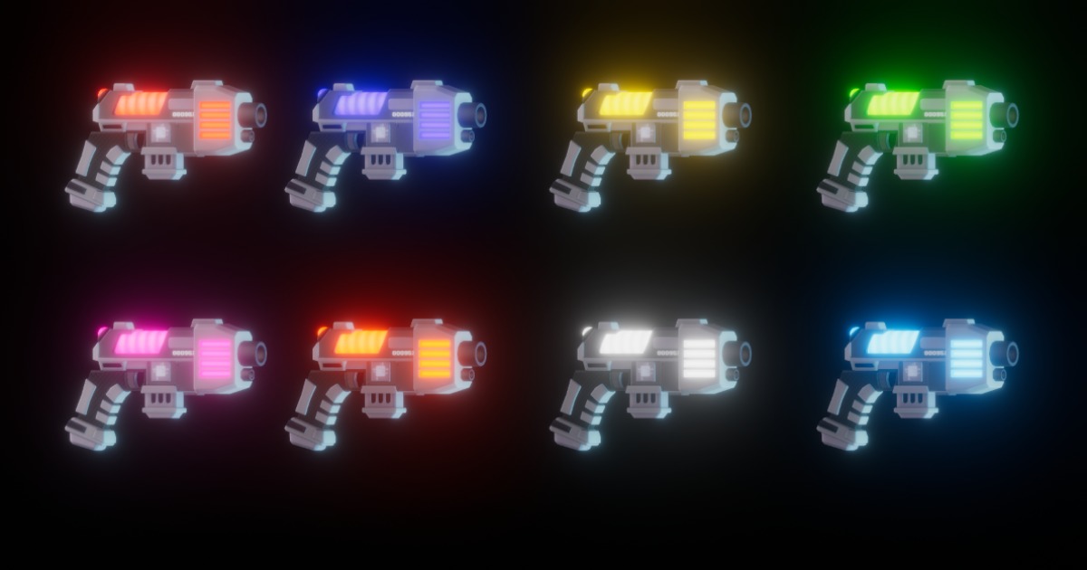 Neon Cyber Weapon Pack - Blaster | 3D Weapons | Unity Asset Store