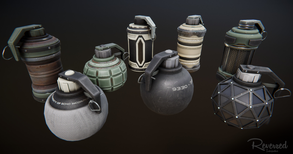 Cyberpunk Grenades | 3D Weapons | Unity Asset Store