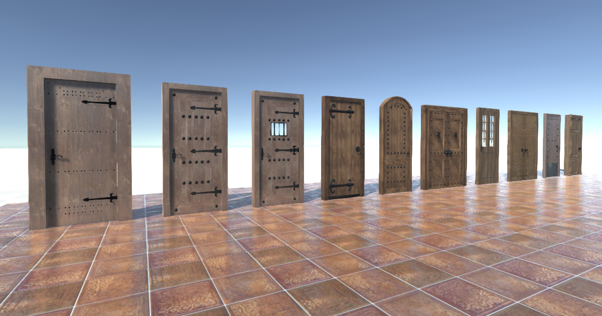 Rustic Doors | 3D Interior | Unity Asset Store