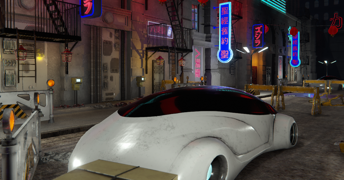 SF Asian City Set | 3D Sci-Fi | Unity Asset Store