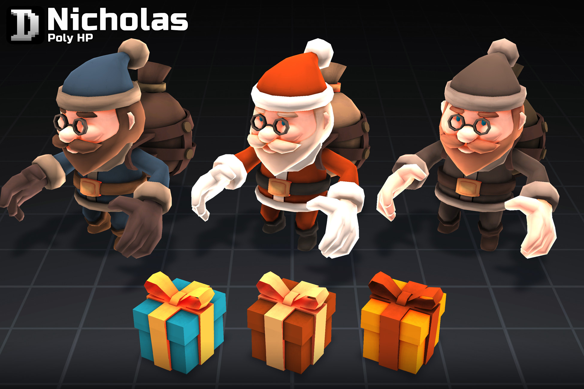 Poly HP - Nicholas | 3D 人形角色 | Unity Asset Store