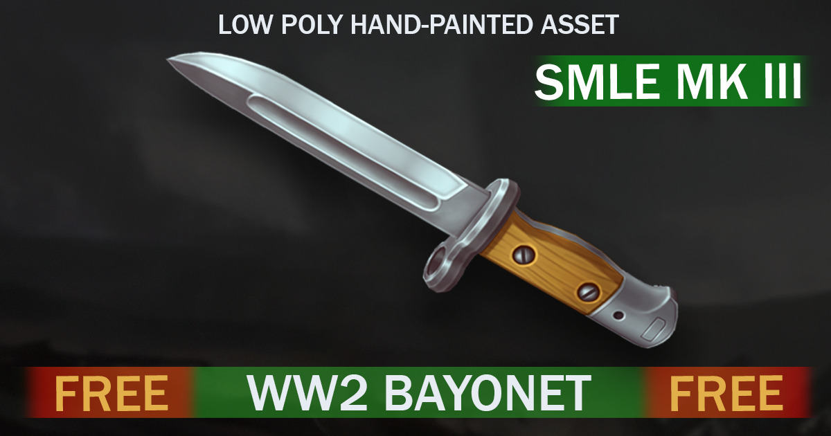 FREE Hand-Painted WW2 UK Knife Bayonet No.5 | 3D Weapons | Unity Asset ...