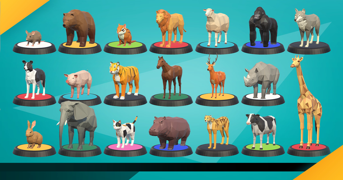 1K Polygons Figure Series - Animals | 3D Props | Unity Asset Store