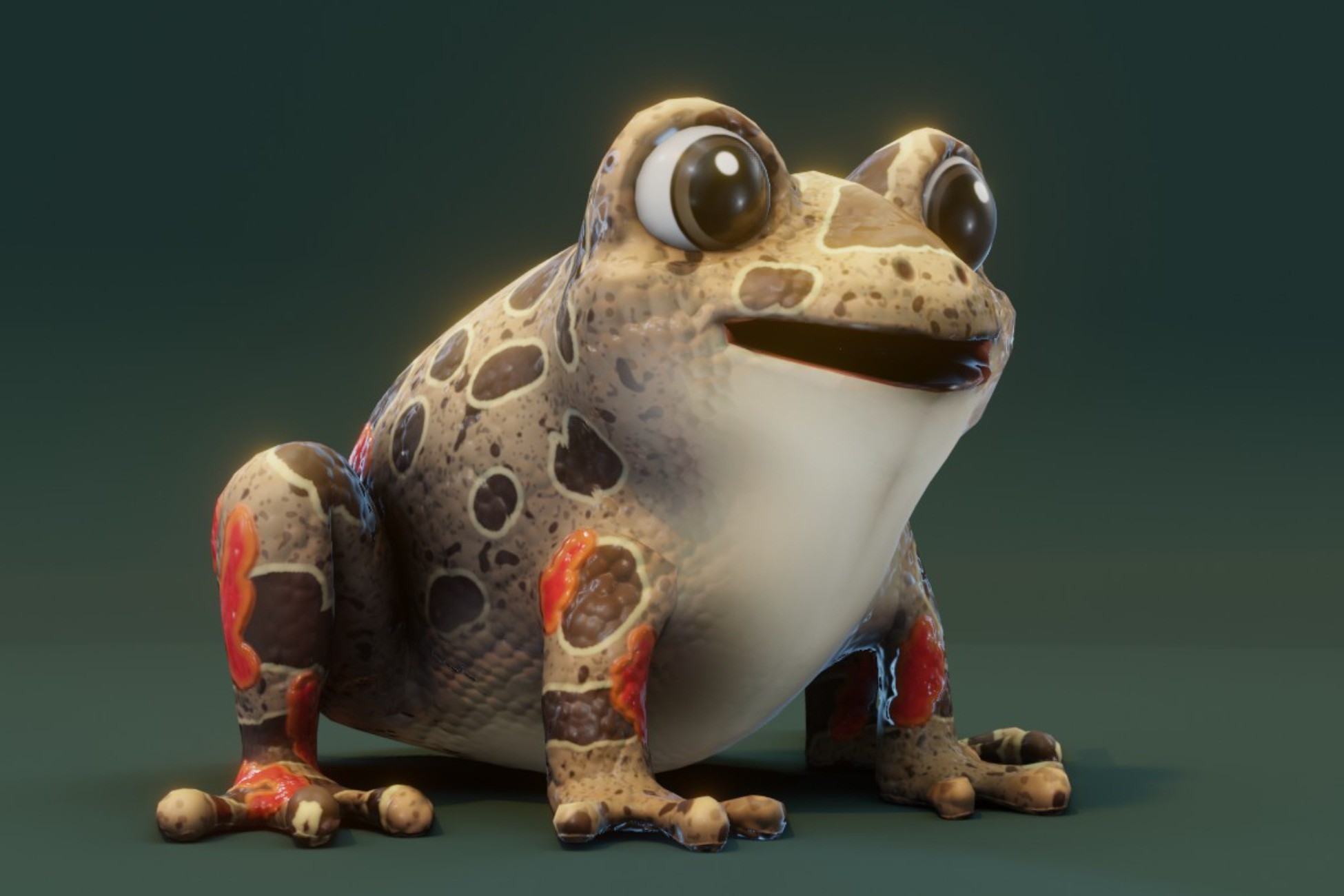 Cartoon Red-Legged Frog Rigged 3D Model | 3D Characters | Unity Asset Store