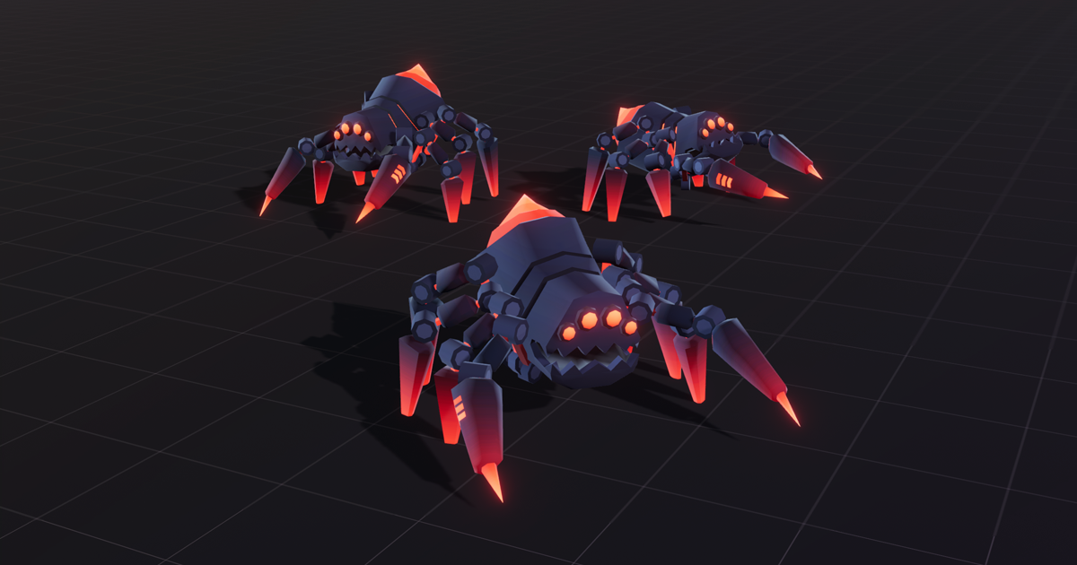 Spider Queen Robot Cute Series | 3D Robots | Unity Asset Store