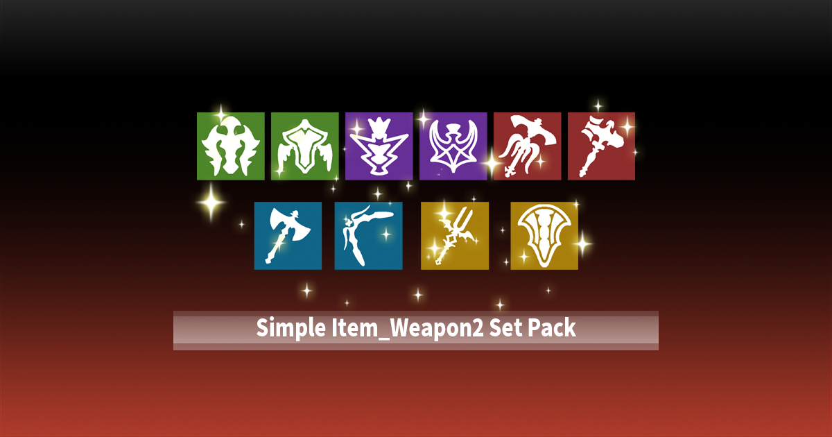 Simple Item_Weapon 2 Set Pack | 2D Icons | Unity Asset Store