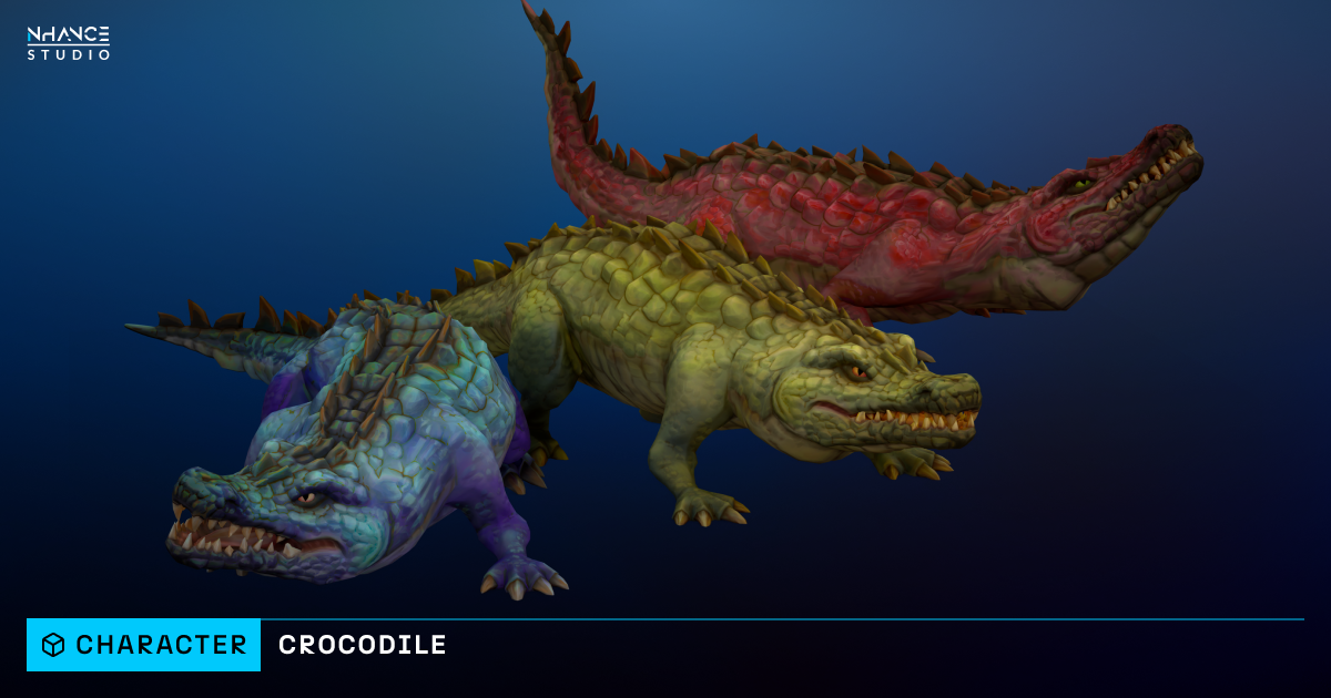 Stylized Fantasy Crocodile | 3D 角色 | Unity Asset Store