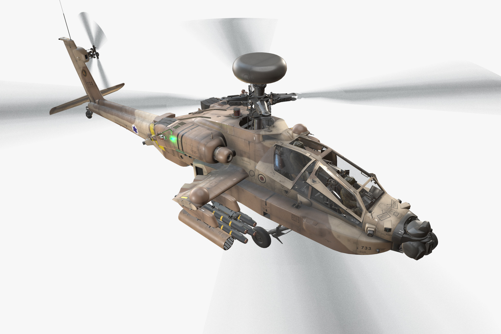 Apache AH-64D Israel Air Force Complex Animation | 3D 航空機 | Unity Asset ...