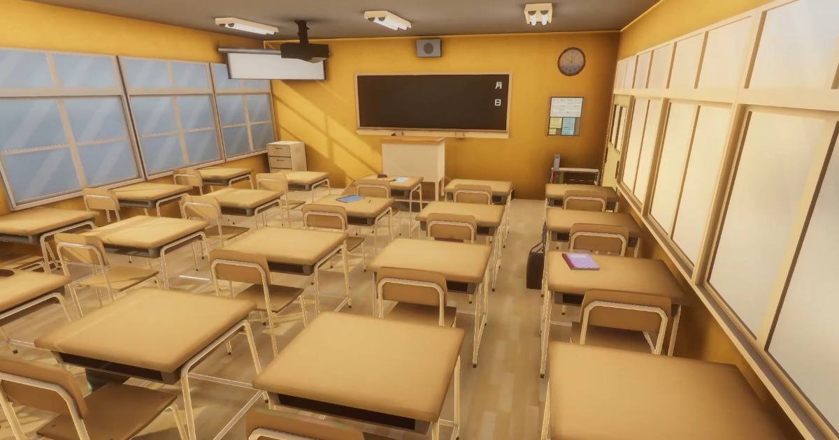 Anime Style Classroom Prop Pack | 3D Interior | Unity Asset Store