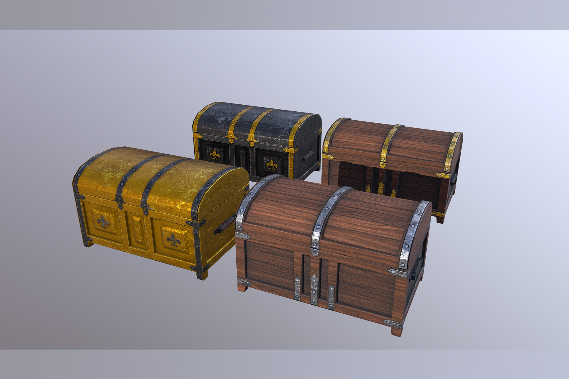 3D Animated chest set | 3D Dungeons | Unity Asset Store