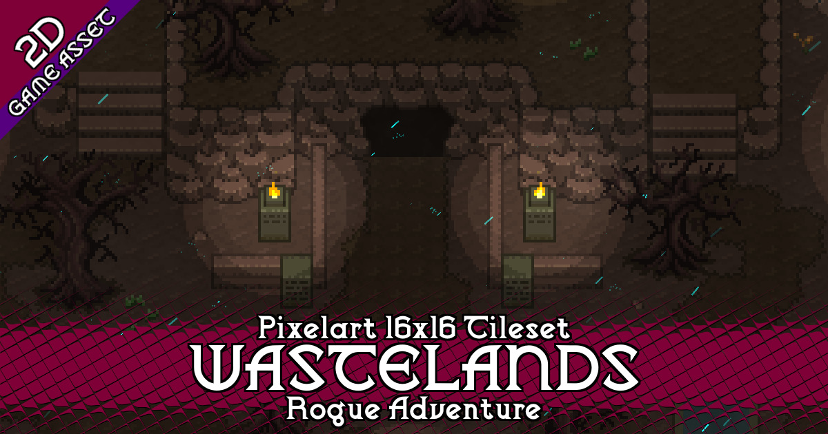 2D TopDown Wastelands Tileset - Rogue Adventure | 2D Environments ...