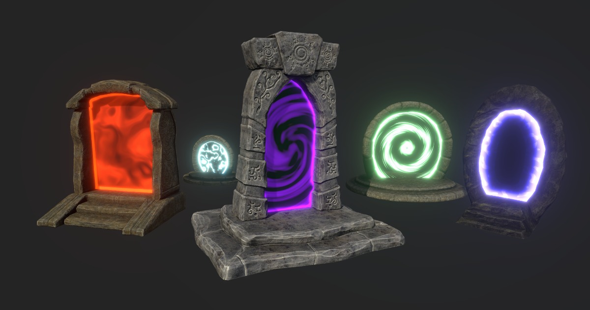 Various Portals Customizable | 3D Props | Unity Asset Store