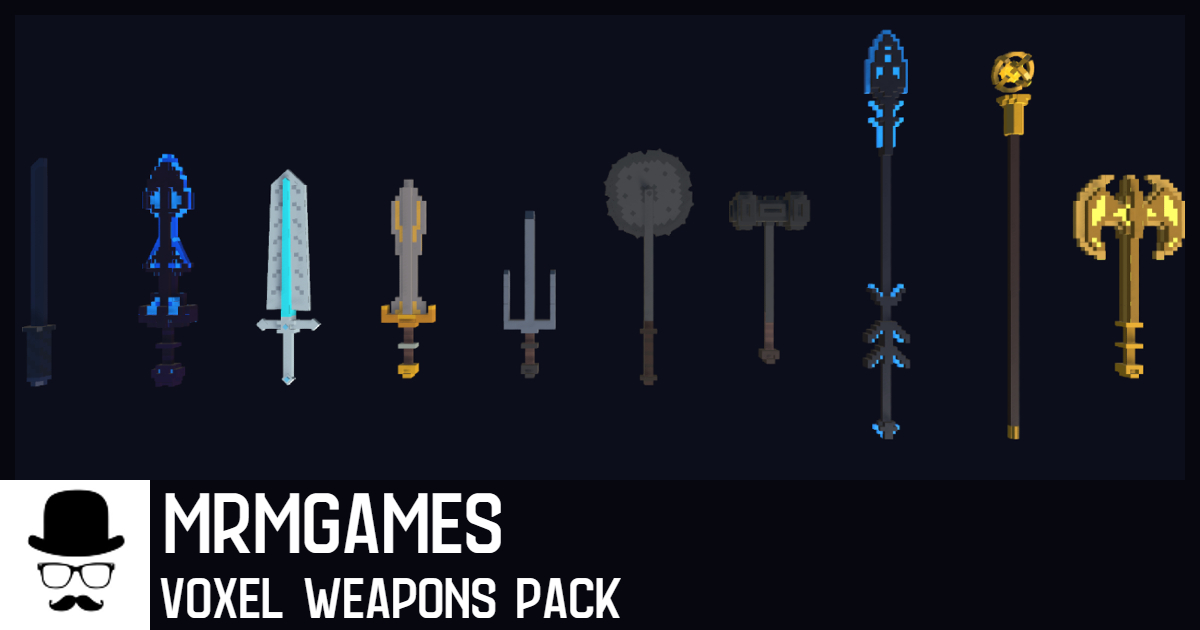 Weapons Voxel Pack #1 | 3D Weapons | Unity Asset Store