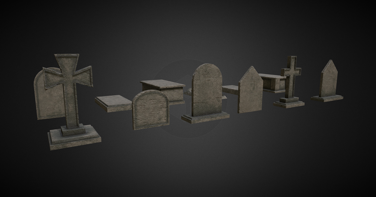 Gravestone Pack | 3D Exterior | Unity Asset Store