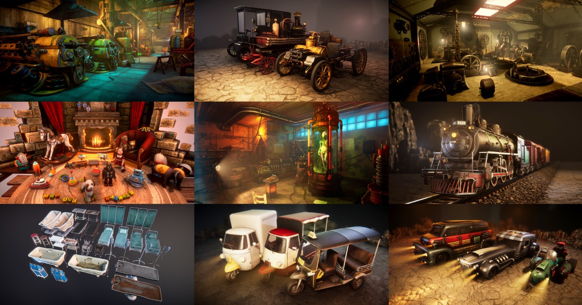 Vintage Bundle | 3D Props | Unity Asset Store