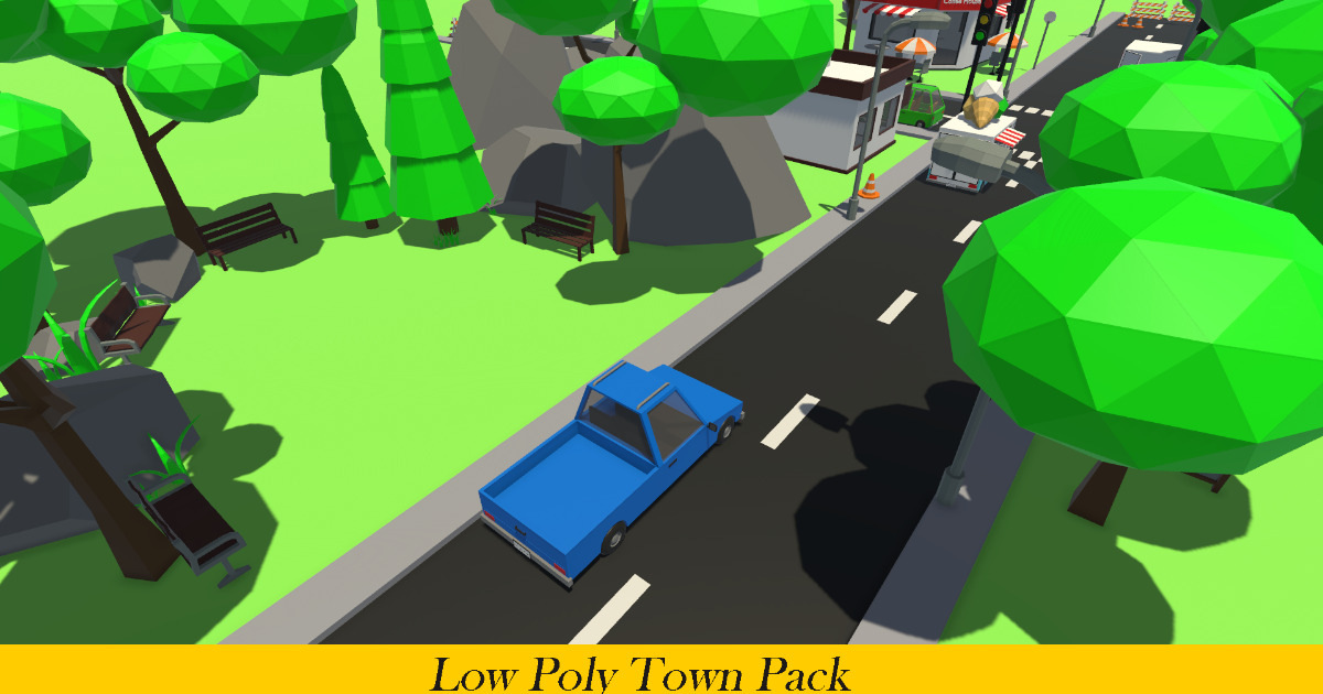 Low Poly Town Set | 3D Props | Unity Asset Store
