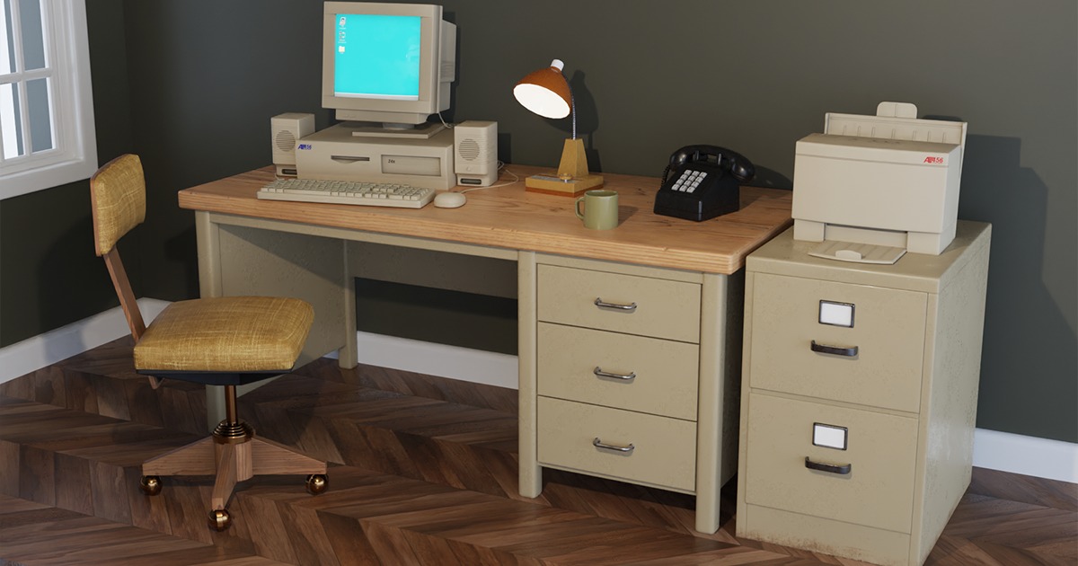 90s Office - HDRP | 3D Interior | Unity Asset Store