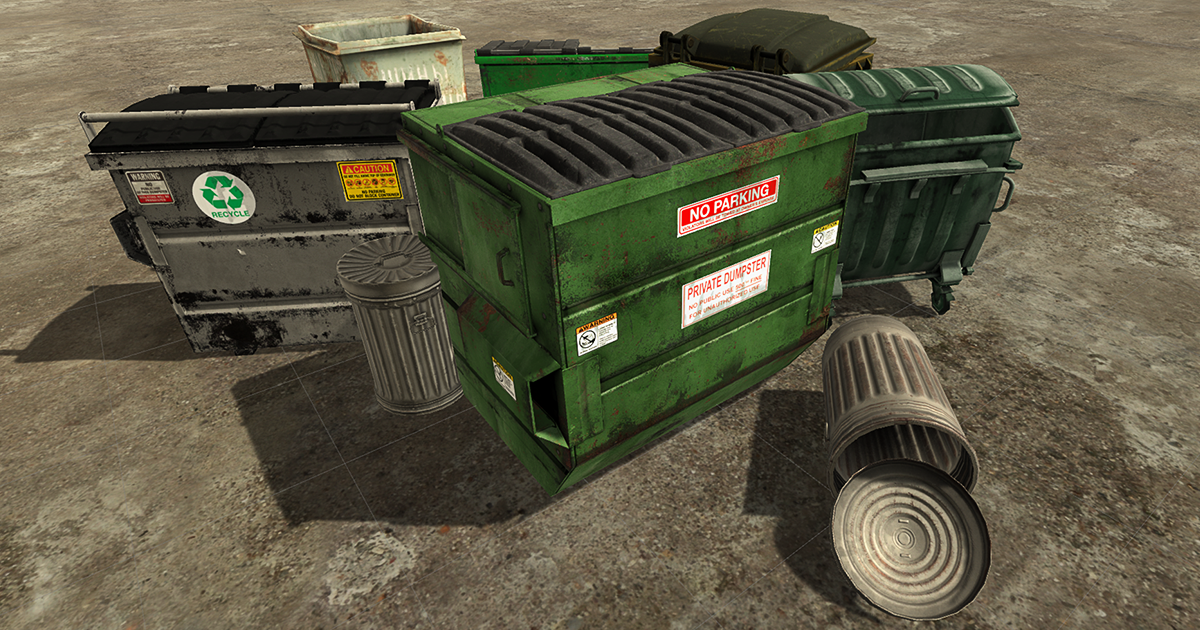 Dumpsters Pack | 3D | Unity Asset Store